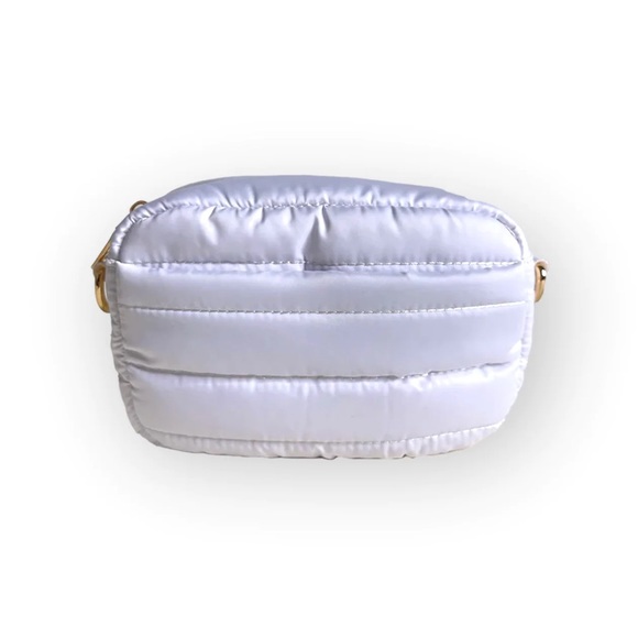 Ahdorned | Bags | Ella White Quilted Sport Sling Crossbody No Strap ...